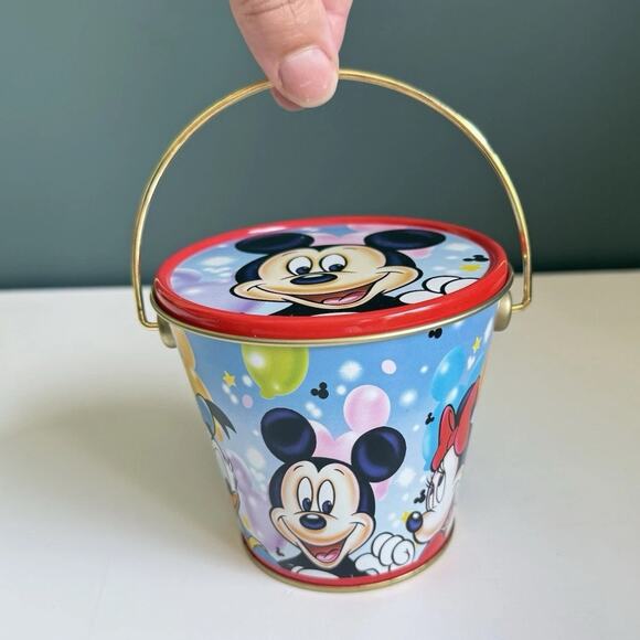 Disney | Art | Walt Disney Attraction Candy Tin Bucket Mickey Minnie ...